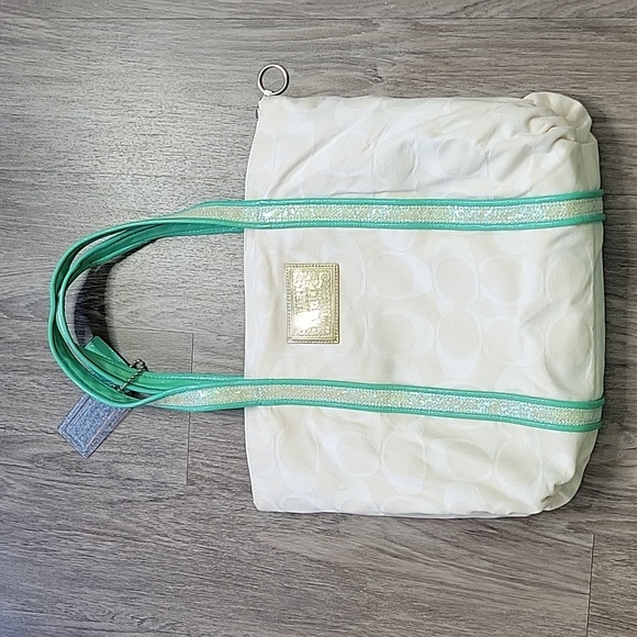 Coach | Bags | Coach Poppy Is Love Glam Spotlight Script Sequin ...